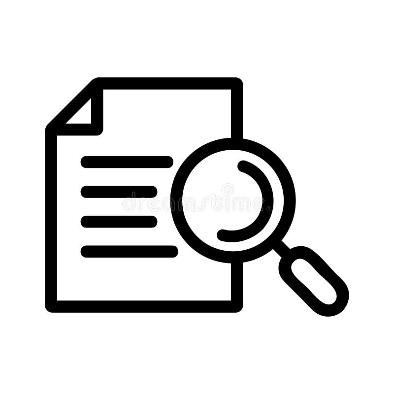Search for Information Icon Vector. Isolated Contour Symbol ...