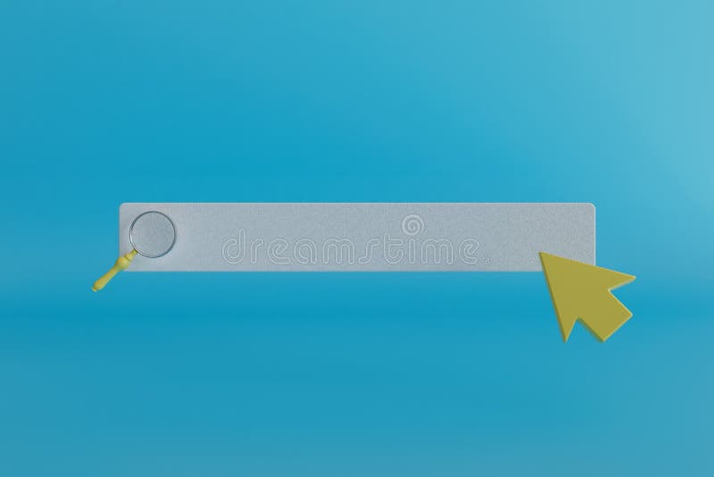 Search for Information on the Internet. Browser Search Bar and Mouse ...