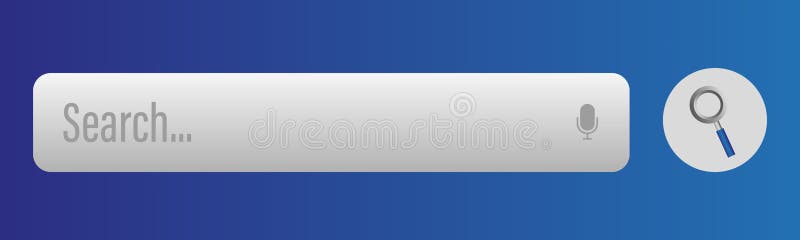Search Input Bar. Magnifier and Mic. Blue Digital Gradient. Vector UI ...