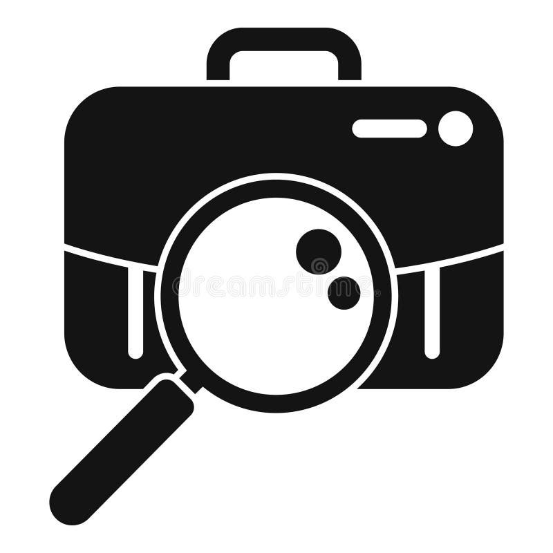 Search Job Manager Icon Simple Vector. Resume Hr Looking Stock Vector ...