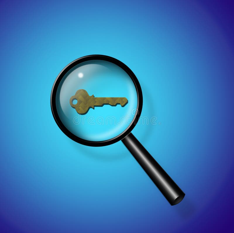 Search Key stock illustration. Illustration of magnifying - 31968549