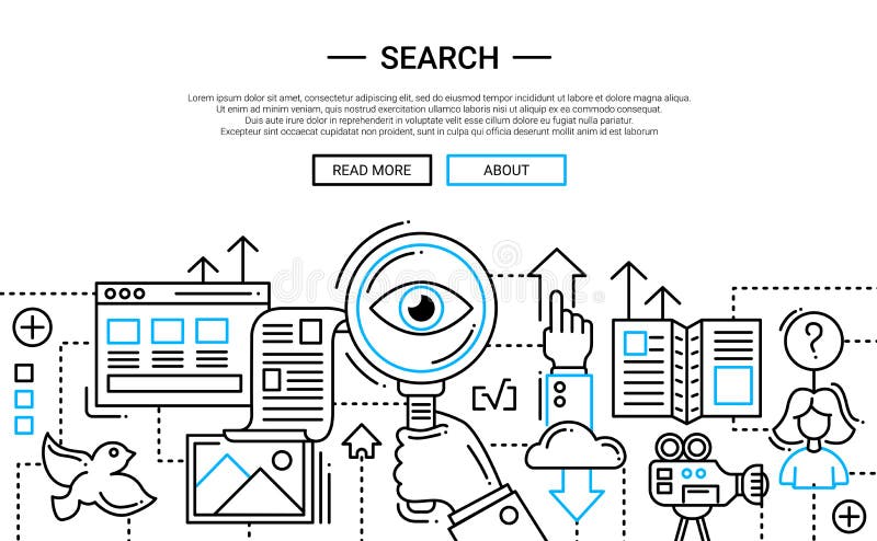 Search - Line Design Website Banner Template Stock Vector ...