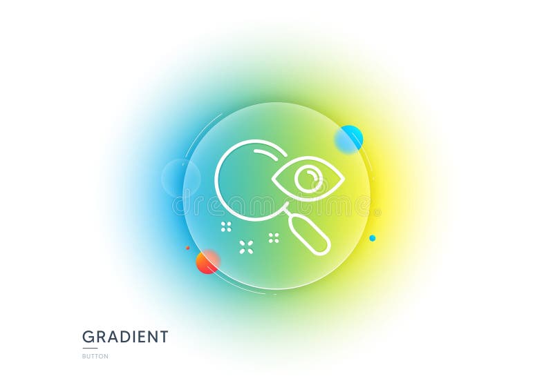 Search Line Icon. Find Document Sign. Gradient Blur Button. Vector ...