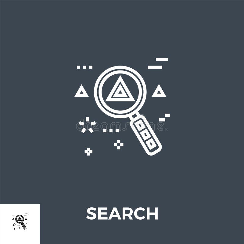Search Line Icon stock vector. Illustration of thin - 204174010