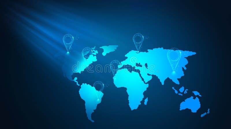 Search for Locations Around the World. Location Map Concept Stock Image ...