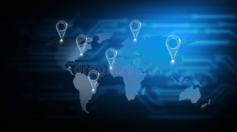 Search for Locations Around the World. Location Map Concept Stock ...