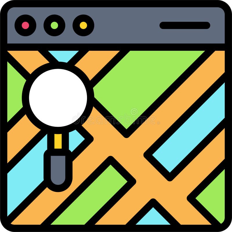 Search Locations Icon, Location Map and Navigation Vector Stock Vector ...