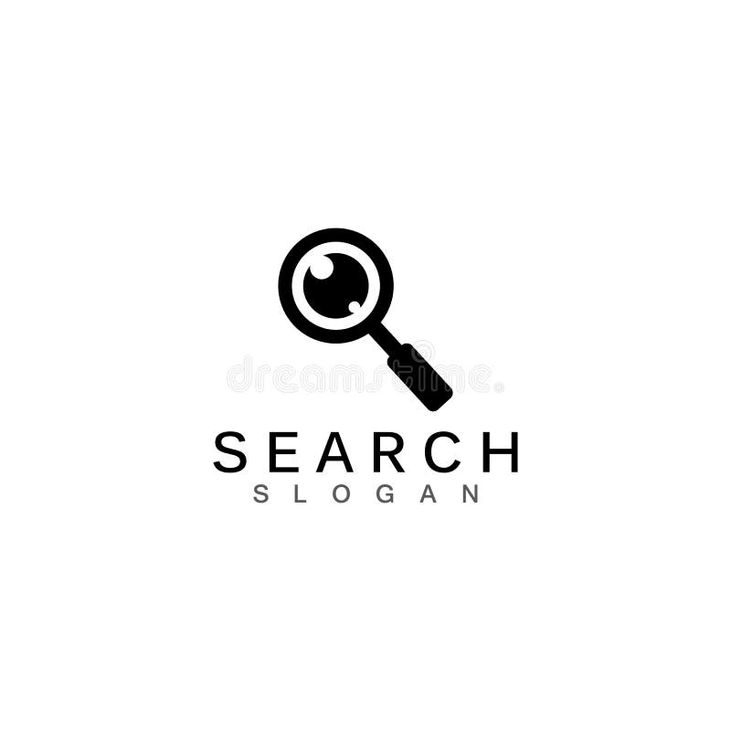 Search Logo with Magnifying Glass and Eye Symbol. Stock Vector ...