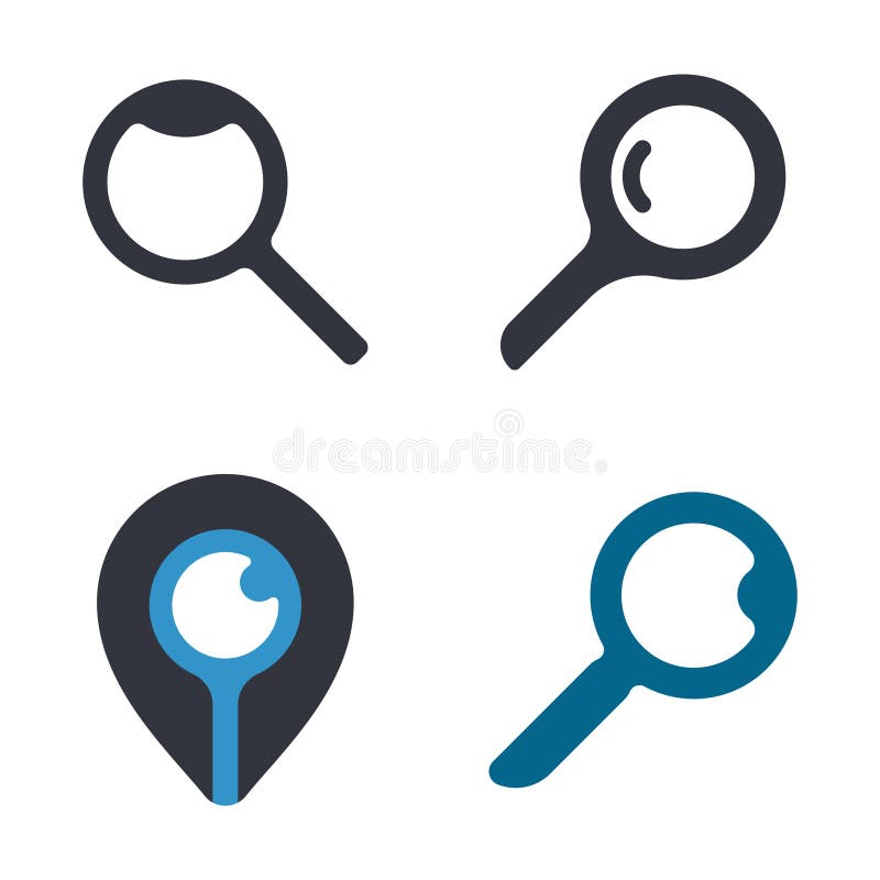 Search Logo Template Icon stock vector. Illustration of design - 346888162