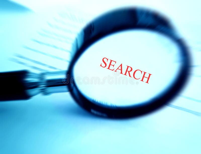 Magnifying Glass with Search Stock Image - Image of engines, keywords ...