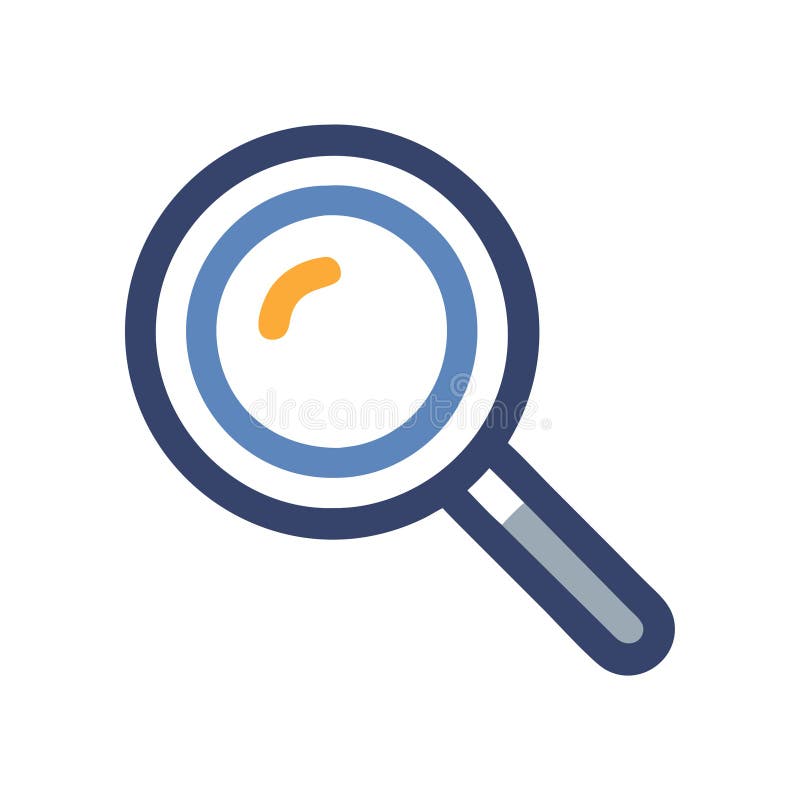 Search Magnifier Icon for Information Stock Vector - Illustration of ...