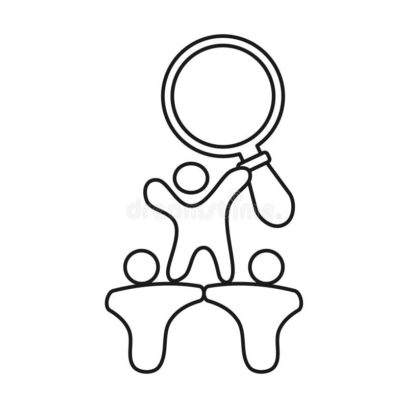 Magnify people stock illustration. Illustration of diversity - 360029