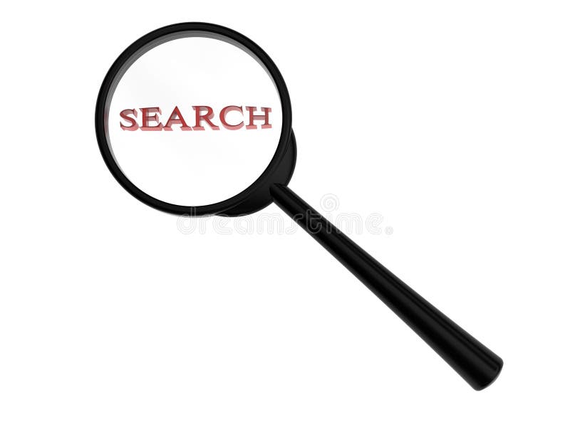 Search magnifying glass stock illustration. Illustration of color ...
