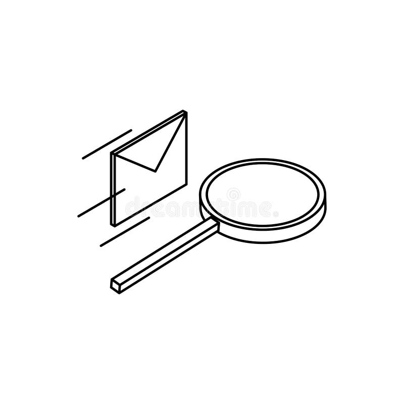 Vector Magnifying Glass Mail Icon Stock Photos - Free & Royalty-Free ...
