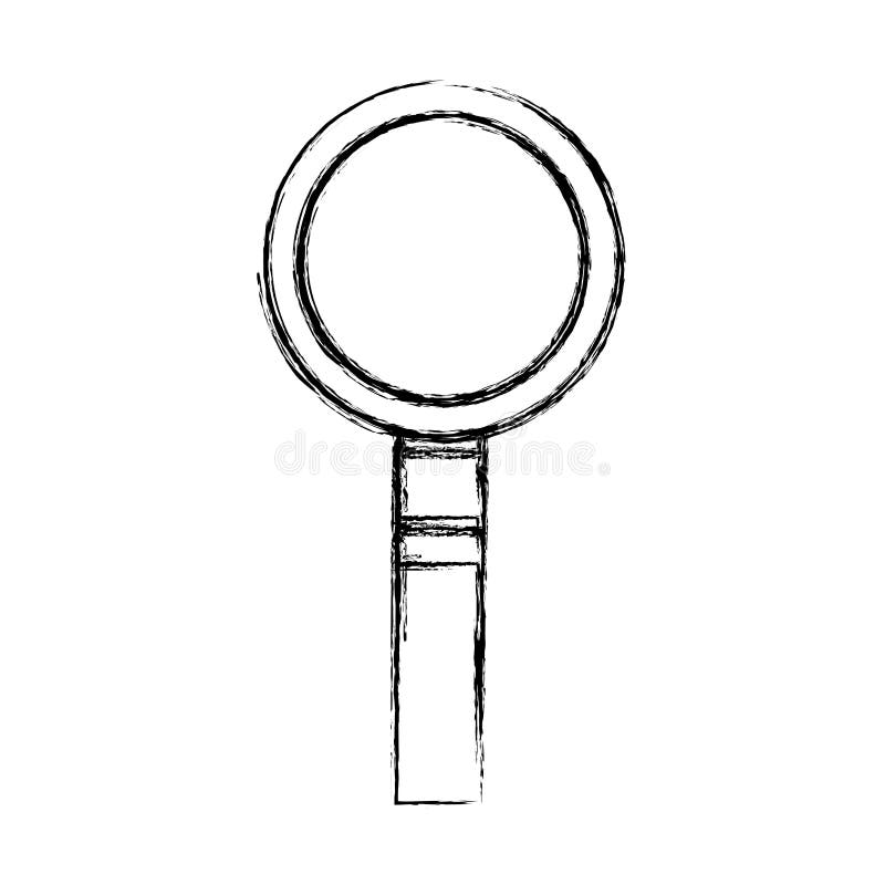 Search Magnifying Glass Isolated Icon Stock Illustration - Illustration ...