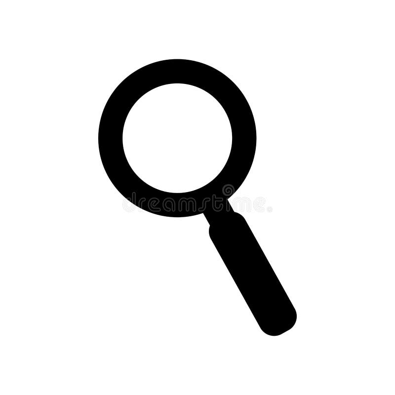 Search Magnifying Glass Isolated Icon Stock Vector - Illustration of ...
