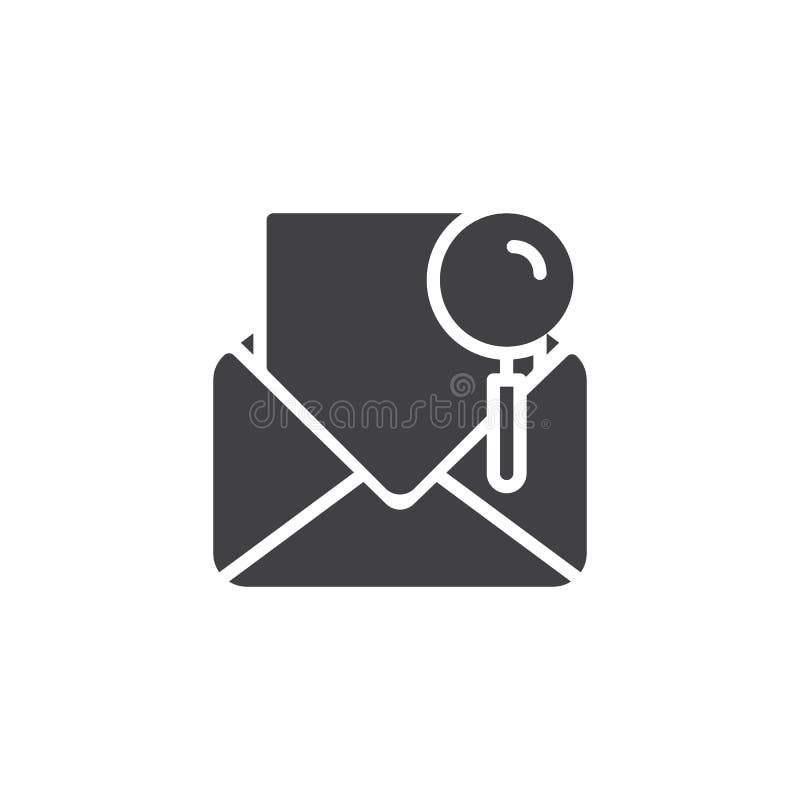 Search Mail vector icon stock vector. Illustration of letter - 116341988