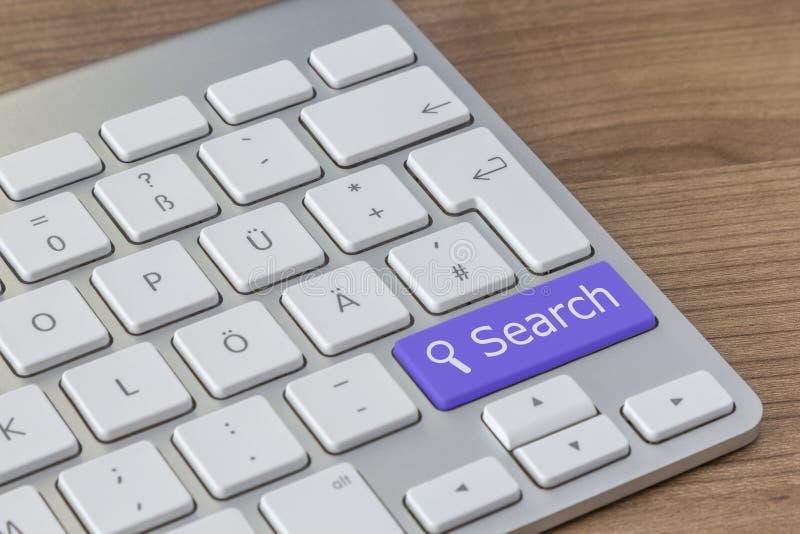 Search on modern Keyboard stock image. Image of button - 50588441