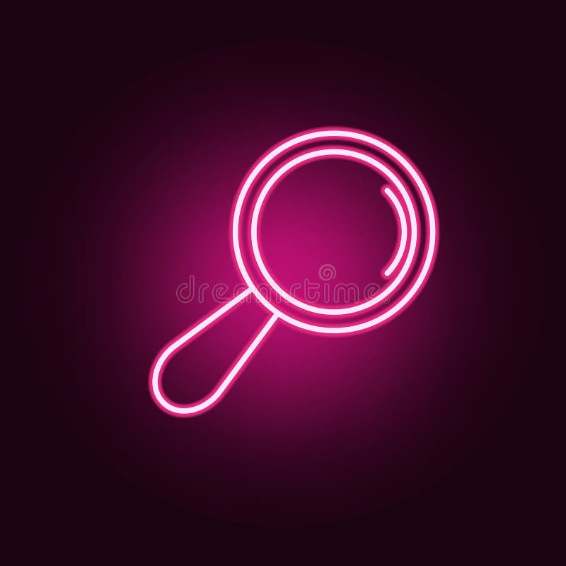 Search Neon Icon. Elements of Sciense Set Stock Illustration ...