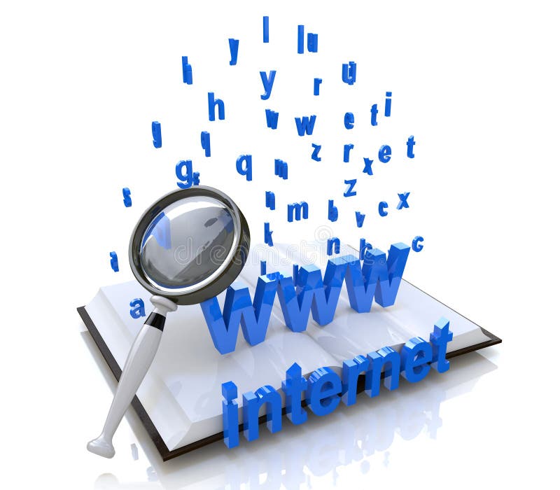 Searching for information stock illustration. Illustration of magnify ...