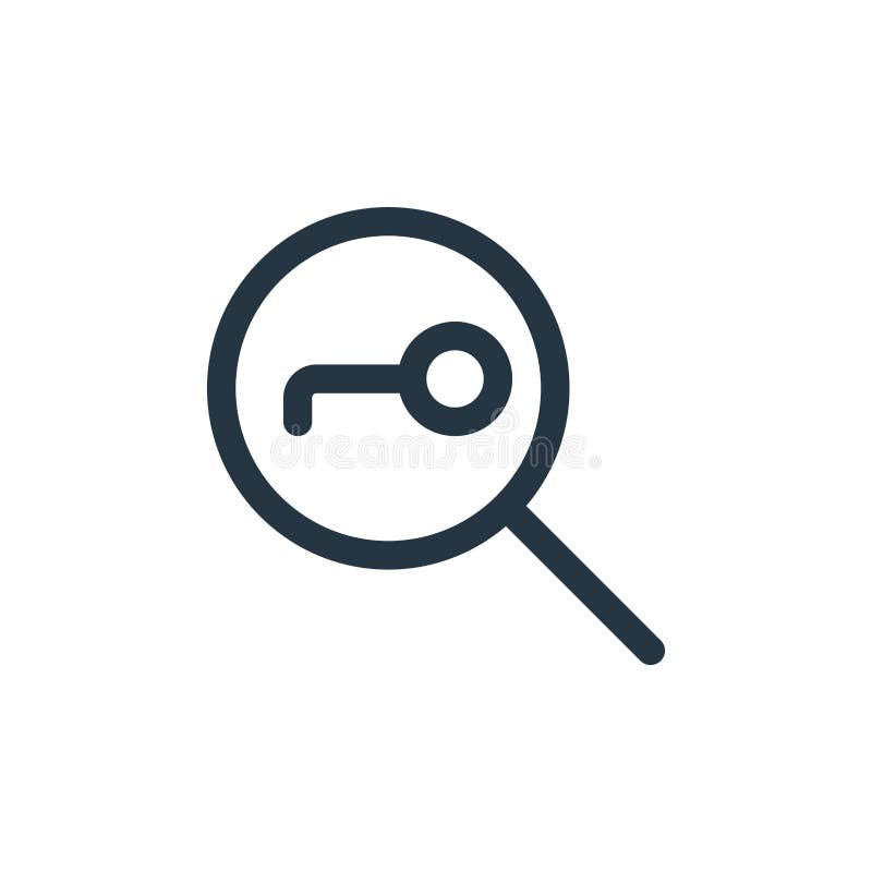 Search Option Vector Icon Isolated on White Background. Outline, Thin ...