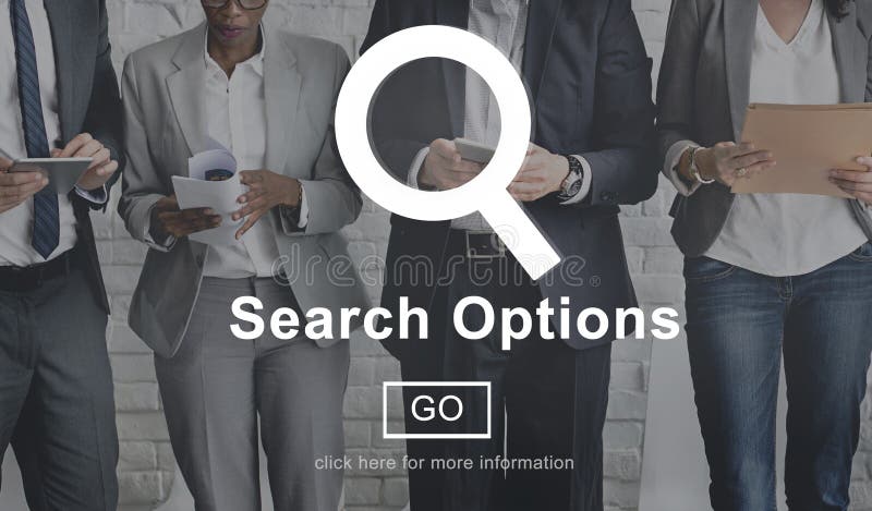 Search Options Internet Selection Homepage Concept Stock Image - Image ...