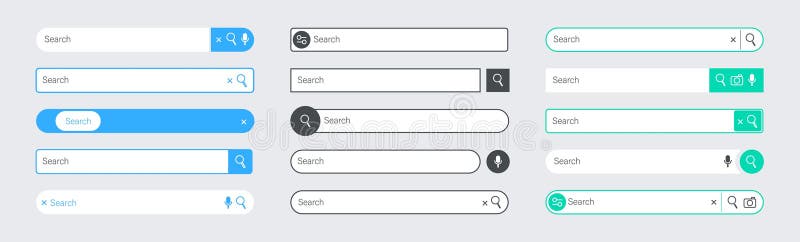 Search Panel. Internet Search Bar Web Icons. Simple Browser and Web ...