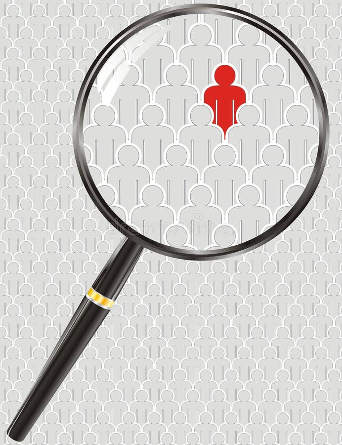 Search people stock illustration. Illustration of monitoring - 23250321