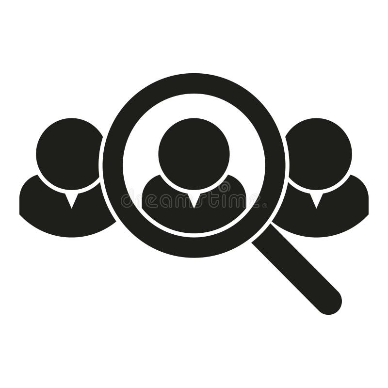 Search Person Icon Simple Vector. Human Work Stock Vector ...