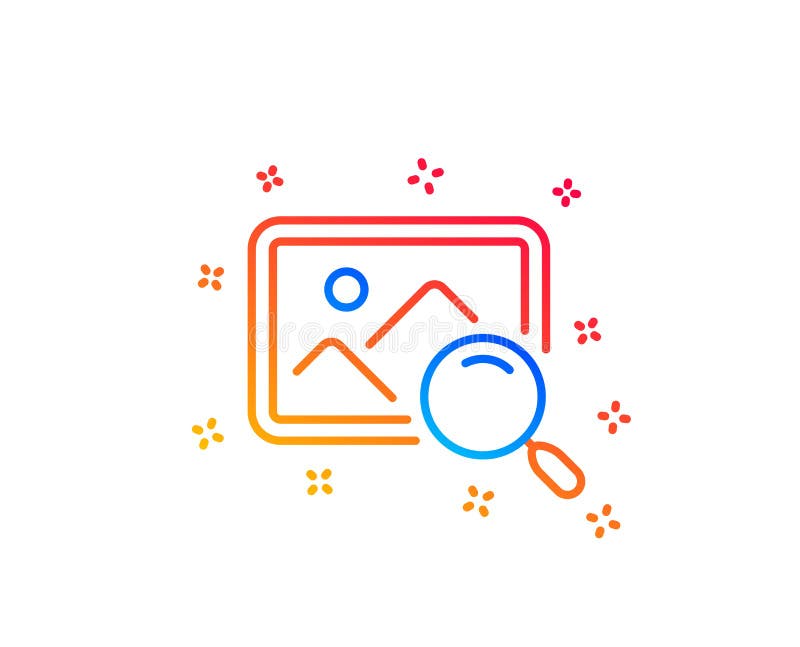 Search Photo Line Icon. Find Image Sign. Vector Stock Vector ...