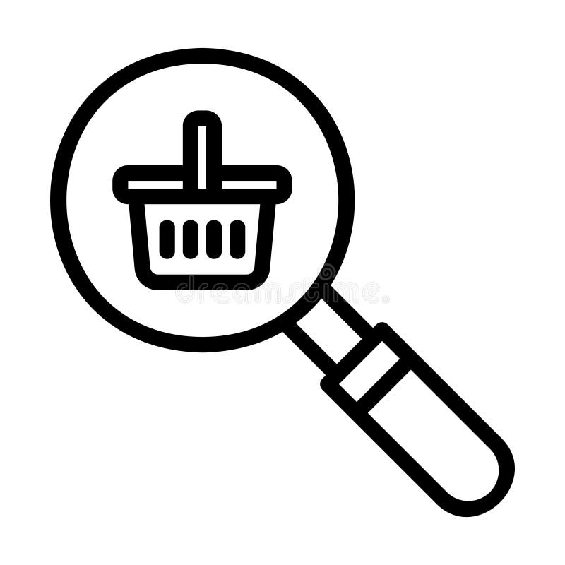 Search Product Icon in Line Style for Any Projects Stock Vector ...