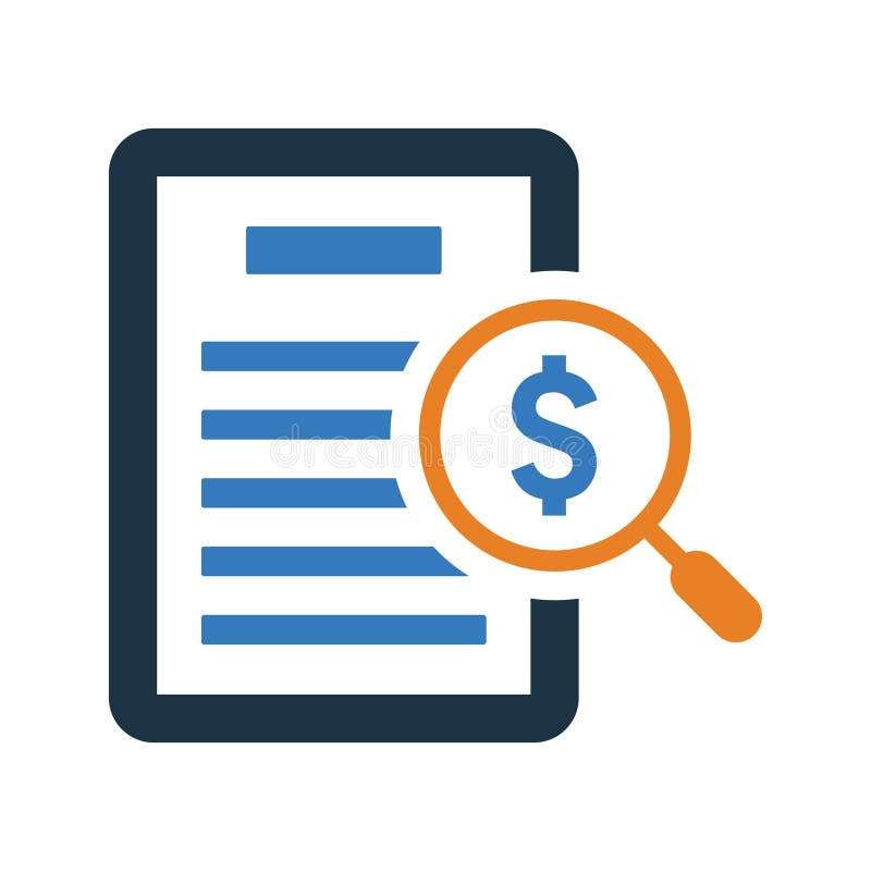 Search Report Icon. Simple Linear Vector Illustration on a White ...