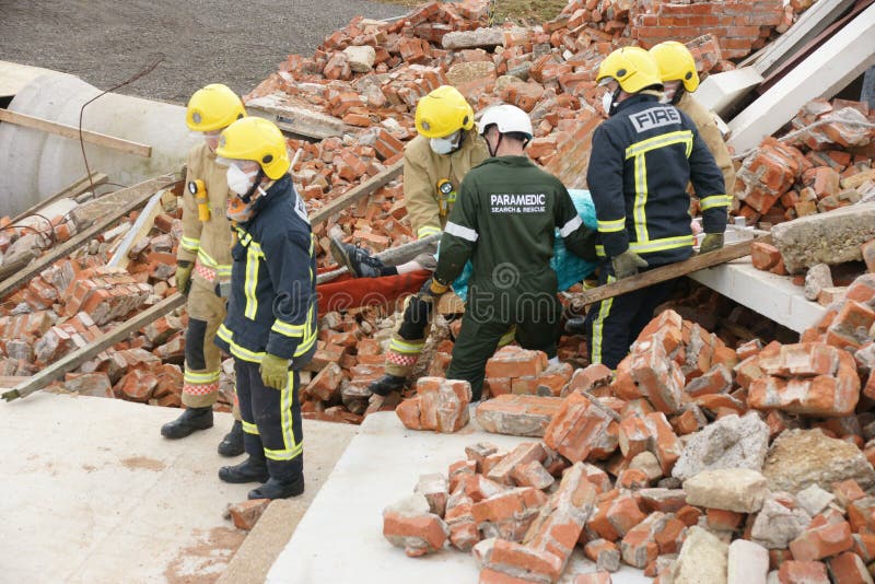 Search & Rescue Disaster Zone Editorial Stock Photo - Image of failure ...