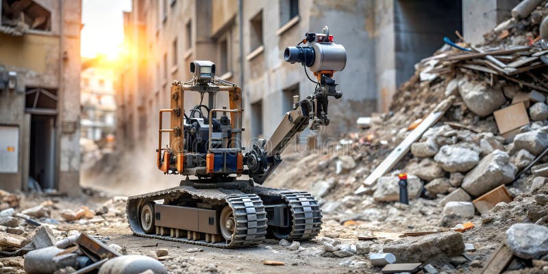 Search and Rescue Robot Navigating through Rubble AI-Created Content ...