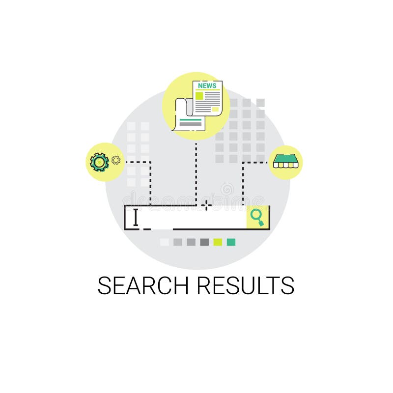 Search Result Web Data Business Icon Stock Vector - Illustration of ...