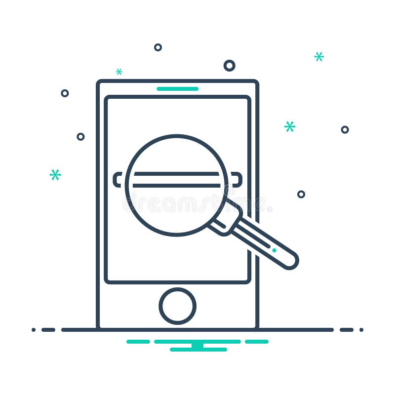 Black Mix Icon for Search Results, Detection and Find Stock Vector ...