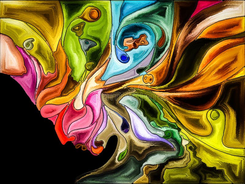 In Search of Self Fragmentation Stock Illustration - Illustration of ...