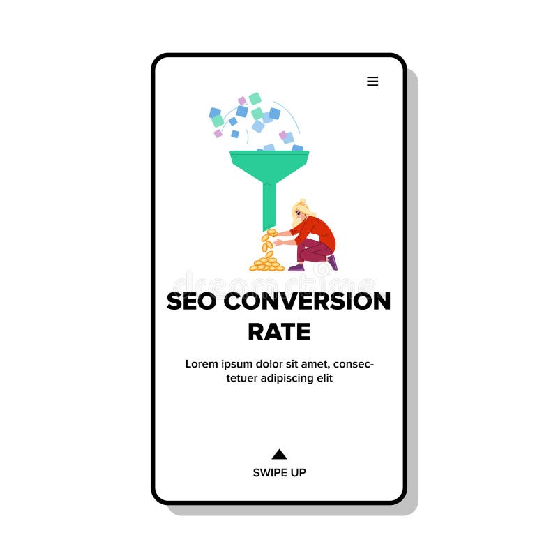 Search Seo Conversion Rate Vector Stock Illustration - Illustration of ...