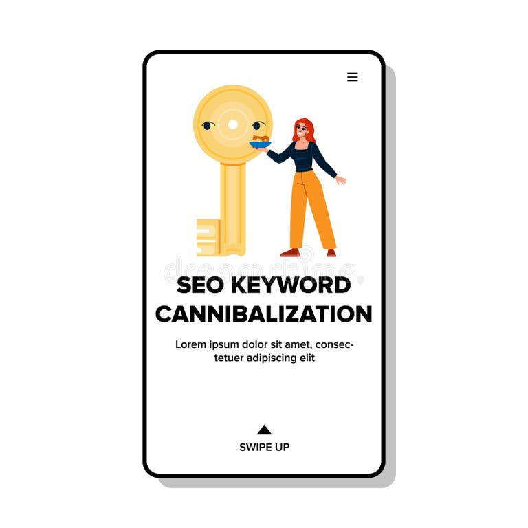 Search Seo Keyword Cannibalization Vector Stock Vector - Illustration ...