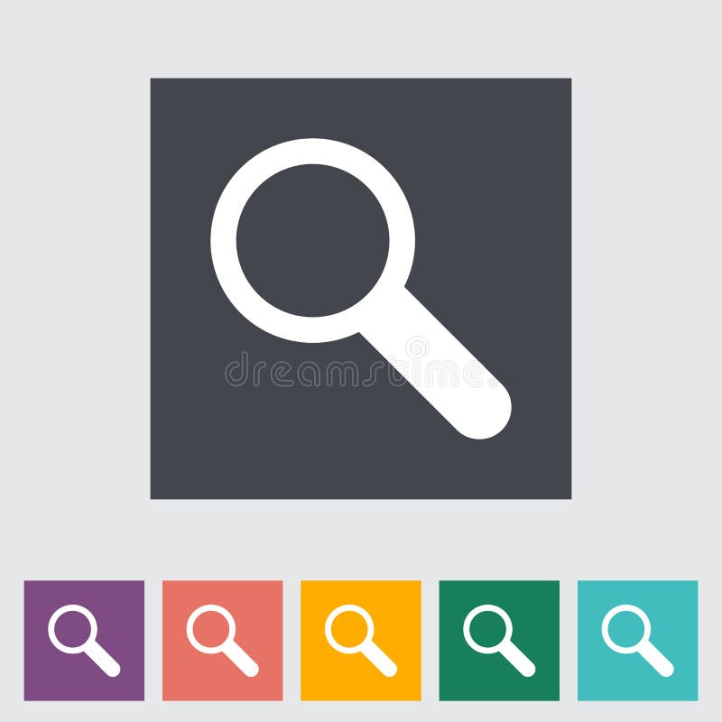 Search single flat icon. stock vector. Illustration of icon - 90678399