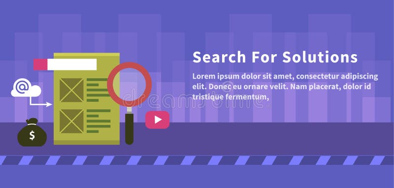 Search for Solution Concept Design Stock Vector - Illustration of ...