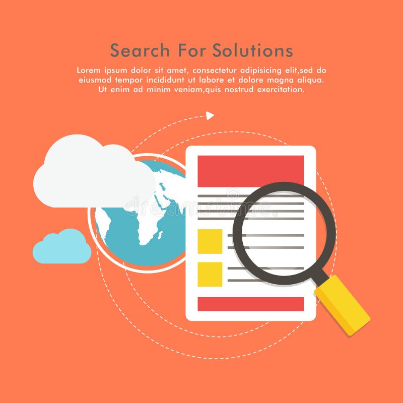 Search for Solution Concept with Infographic Elements. Stock ...