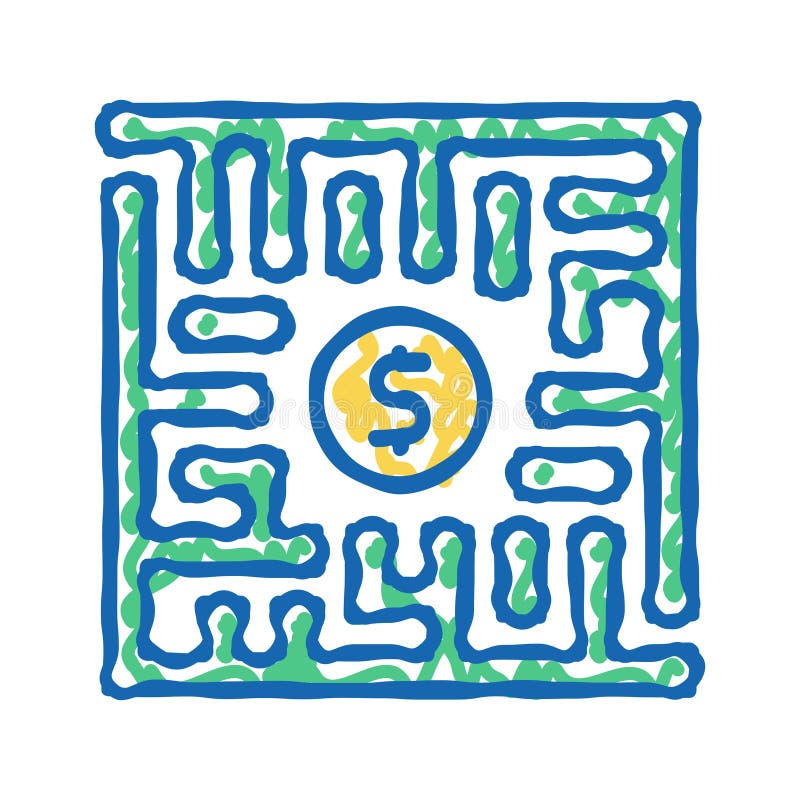 Search Solution Icon Doodle Illustration Stock Illustration ...