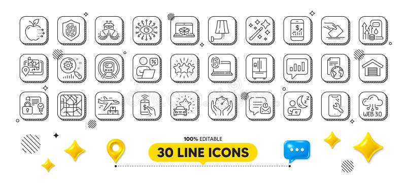 Search Statistics, Mobile Finance and Shift Line Icons Pack. for Web ...