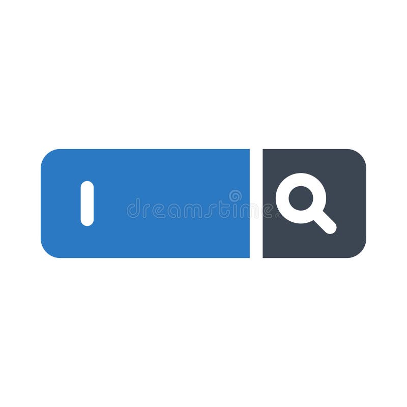 Search Tab Glyph Color Flat Vector Icon Stock Illustration ...