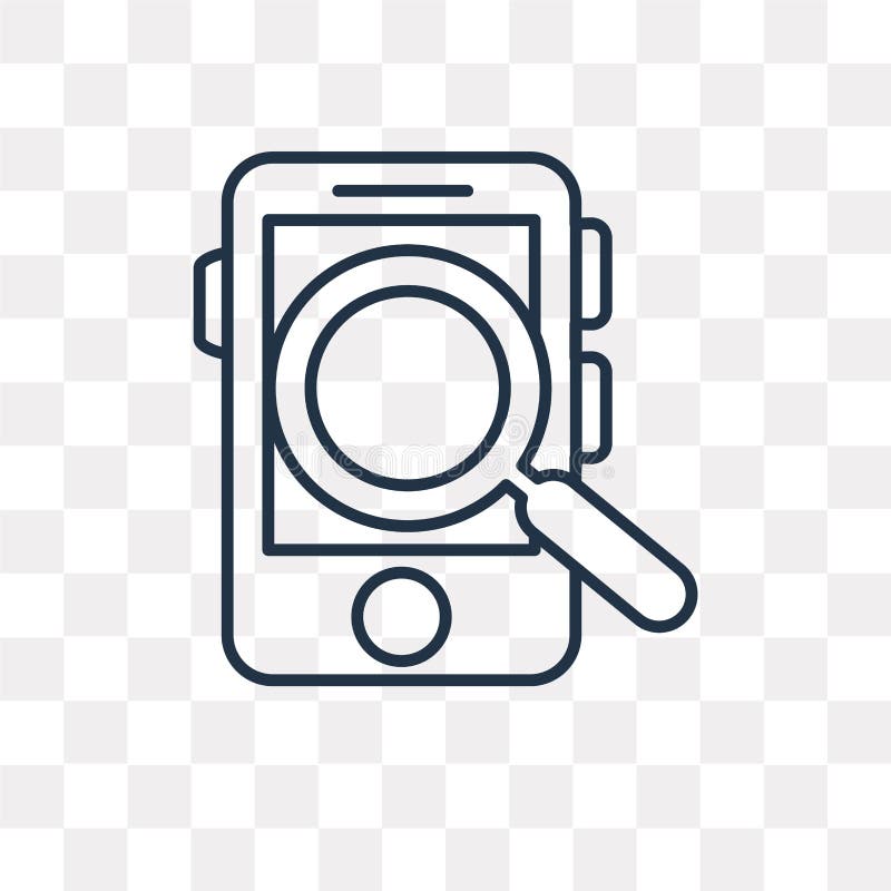 Search Vector Icon Isolated on Transparent Background, Linear Se Stock ...