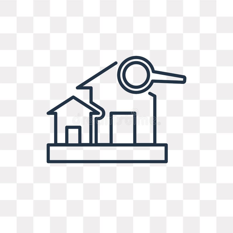 Search Vector Icon Isolated on Transparent Background, Linear Se Stock ...