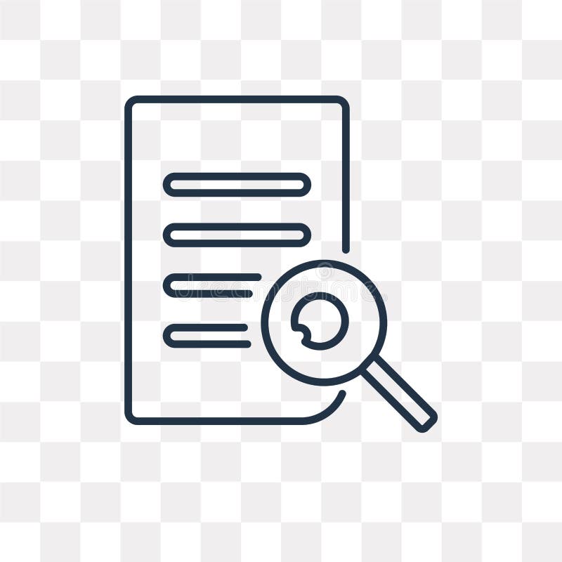 Search Vector Icon Isolated on Transparent Background, Linear Se Stock ...