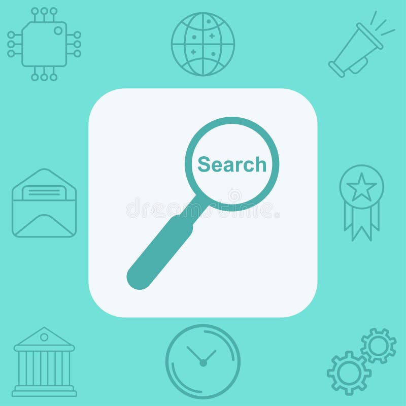 Search Vector Icon Sign Symbol Stock Illustration - Illustration of ...