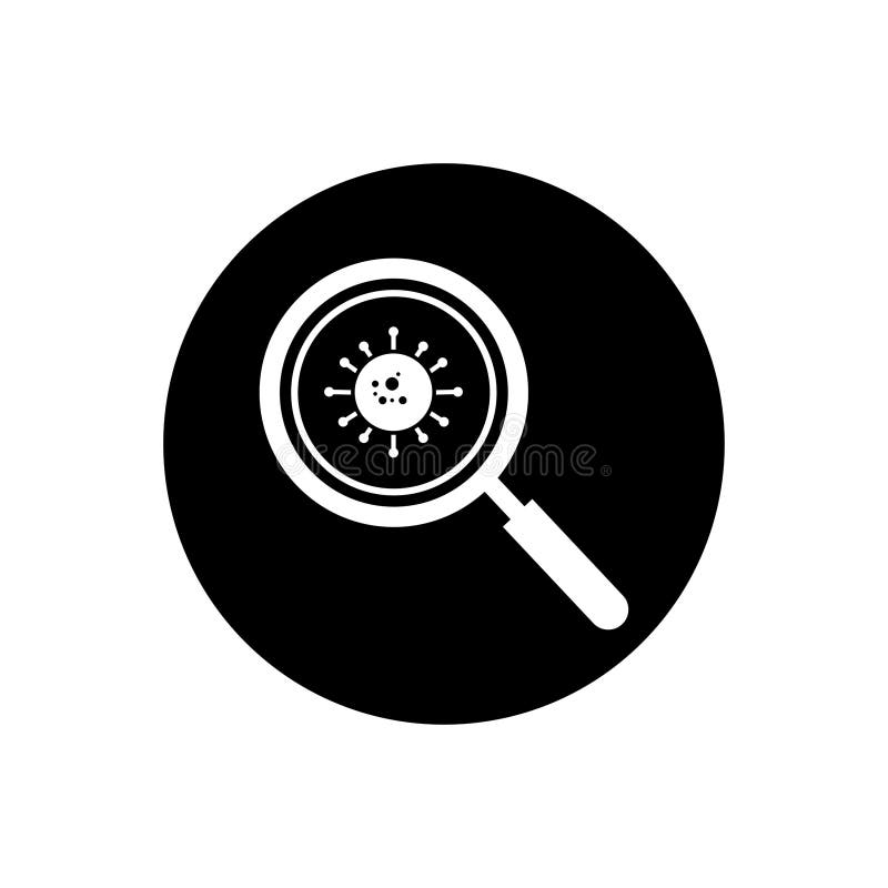 Search Virus Icon. Rounded Button Style Editable Vector EPS Symbol ...